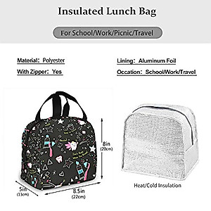 Dentist Dental Hygienist Print Lunch Bag for Women Girls Kids Insulated Picnic Pouch Thermal Cooler Tote Bento Large Meal Prep Cute Bag Big Leakproof Soft Bags for Lunch Box, Camping, Travel, Fishing