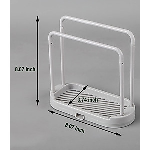 Kitchen Dish Sponge Holder for Kitchen Sink Organizer Organization, Kitchen Sink Sponge Caddy Accessories Holder, Kitchen Sink Sponge Soap Tray for Dish Cloth, Rag, Brush, Scrubber