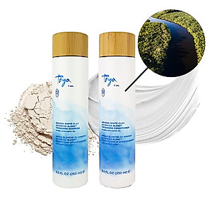 Taya Beauty Amazon White Clay Advanced Blend Thickening Shampoo and Conditioner Duo - Infuse Bounce and Body Into Lifeless and Thin Hair - 8.5 fl oz Bottles