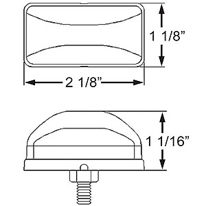 Seachoice Clearance Light Mini Trailer, Amber LED, w/Stud