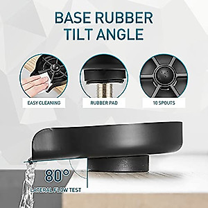 POKIM Metal Glass Rinser for Kitchen Sink, Baby Bottle Cleaner Premium SUS 304 Stainless Steel,Cup Washer Accessories Replacement Matte Black Finish Bottle Cleaner Sink Attachment