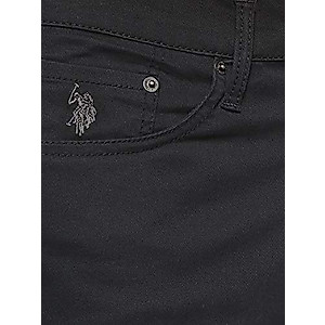 U.S. Polo Assn. Men's Slim Straight 5 Pocket Stretch Twill Jean, Black, 36Wx30L
