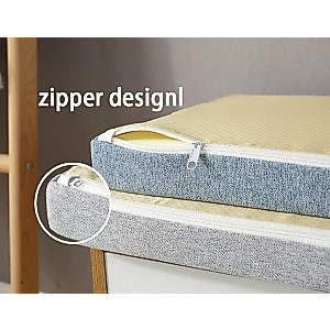 Indoor Bench Cushion with Ties, 2" Thick Memory Foam Piano Bench Cushion, Non Slip Shoe Storage Settee Cushion, Kitchen Dining Table Seat Picnic Bench Seat Pad