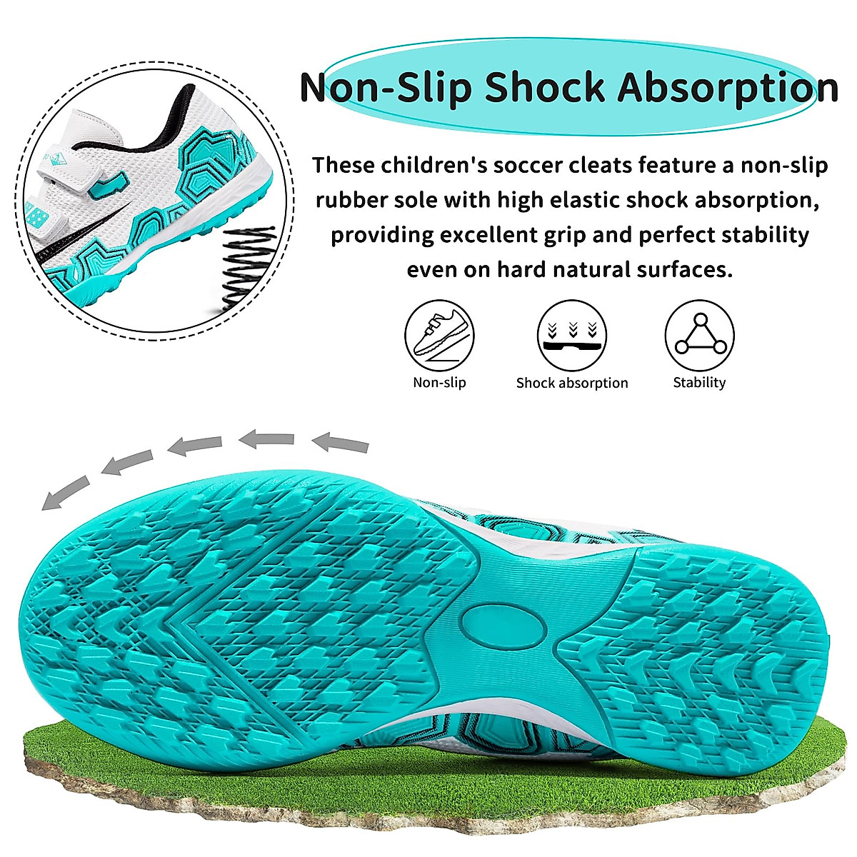 Soccer Cleats Kids Boys Girls Football Cleats Zapatos de Futbol Outdoor Soccer Shoes Tacos de Futbol Para Niños Youth Baseball Cleats Professional Training Football Shoes Turf Football Boots