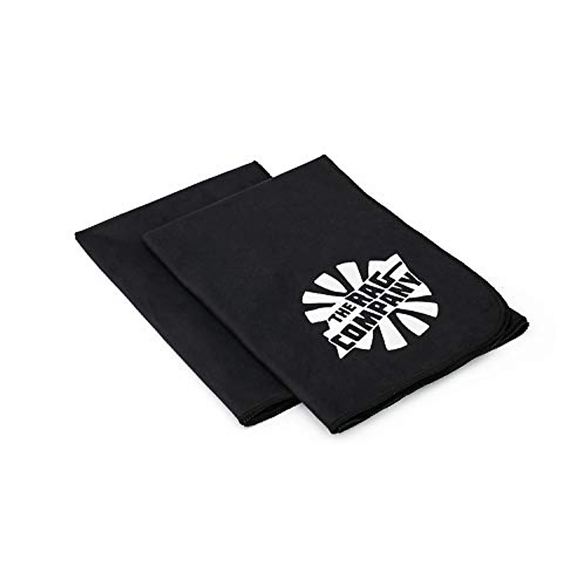 The Rag Company - "Fender Defender - Premium Microfiber Suede Cloth, Autobody & Paint Damage Protection, 250gsm, 24in x 36in, Black (2 Pack)