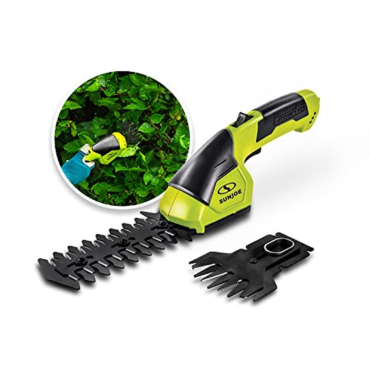 Sun Joe HJ604C Cordless Grass Shear + Shrubber Handheld Trimmer, (w/ Battery + Charger Included)