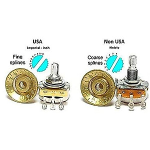 KAISH 4pcs Chrome LP Metal Bell Knobs Push On Guitar Bass Top Hat Knob for 5.8mm Split Shafts