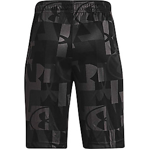 Under Armour Kids Boys' Renegade 3.0 Printed Shorts, Black/White, MD (10-12 Big Kids)