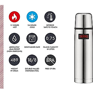 Thermos Bottle, Polyester, edelstahl, 0,75 L