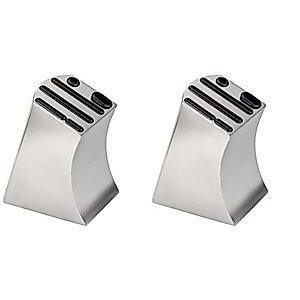 UPKOCH Storage Shelves Kitchen Utensil Holder 2pcs Block Home Knife Kitchen Storage Organizer Rack For Inserted Steel Stainless Restaurant Holder Storage Shelves Kitchen Utensil Holder