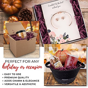 MagicWater Supply Crinkle Cut Paper Shred Filler (1 LB) for Gift Wrapping & Basket Filling - Burgundy