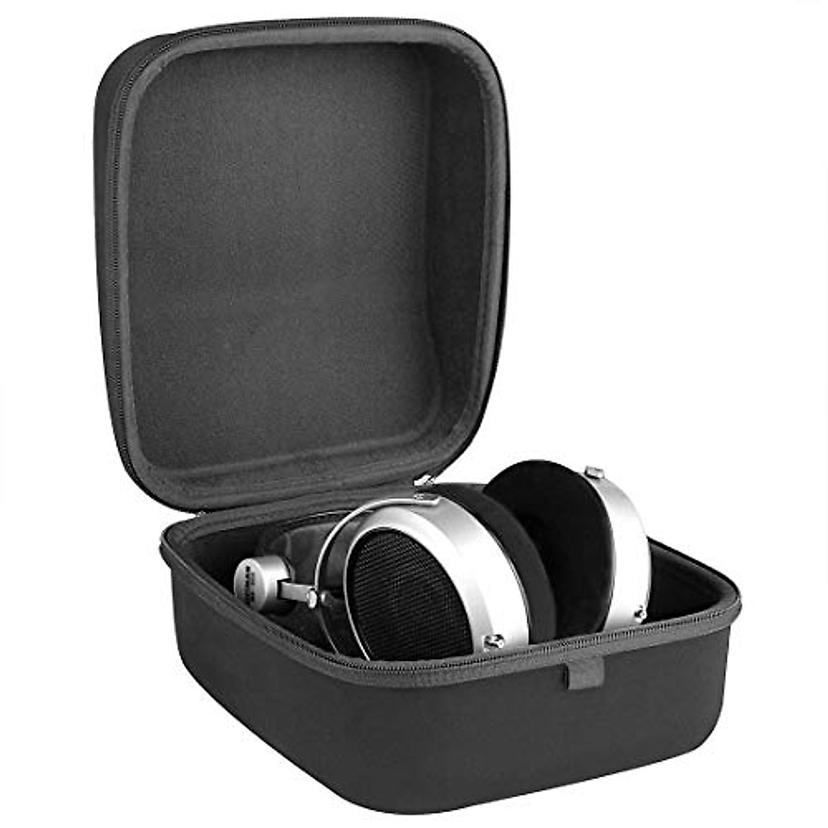 Geekria Shield Case for Large-Sized Over-Ear Headphones, Replacement Protective Hard Shell Travel Carrying Bag with Cable Storage, Compatible with Grado PS1000e, HiFiMAN HE6se (Black)