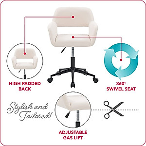 CorLiving Marlowe Fabric Upholstered Task Chair in Off White