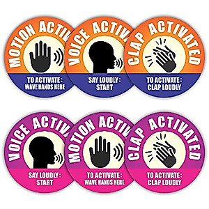 Prank Stickers - (Pack of 120) 2" Large Round Fake Voice Motion Clap Activated Funny Gag Gifts for Adults Kids Labels Sign for Doors Vending Machines