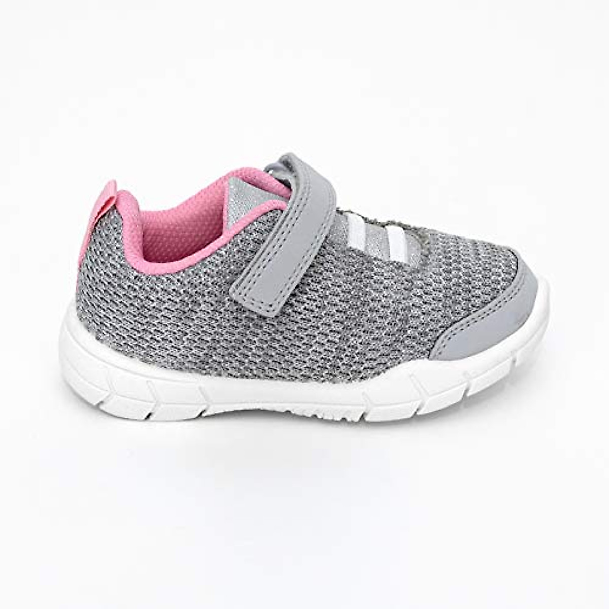 Simple Joys by Carter's Kids Jodynn Knitted Athletic Shoe Sneaker, Silver, 7 US Unisex Toddler