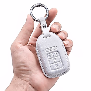 CROWEIPT for Honda Key Fob Cover Car Key case Holder Key Chain Protector Compatible with Pilot 2016-2018, CRV 2017-2018 Accessories