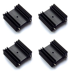 Electronics-Salon 4X TO-220 Heatsink, Small Power Aluminum Heat-Sink, SKU: HS-001-4