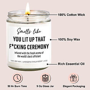 Younift Funny Officiant Candle, Officiant Gifts, Wedding Officiant Gifts, Officiant Gifts for Wedding Day, Officiant Proposal, Thank You Gifts for Wedding Officiant, Best Officiant Gifts