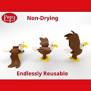 Pepy Plastilina Reusable and Non-Drying Modeling Clay Gift; Set of 24 Bars with Modeling Tools & Tutorial, 2 Each of 12 Colors, 1.4 oz Bars, Perfect for Arts and Crafts Projects