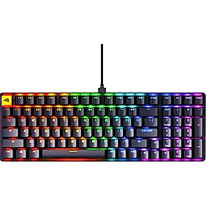 Glorious GMMK 2 Gaming Mechanical Keyboard - Hotswap Cherry Mx Style Linear Switches- Full Size Wired Keyword- Double Shot Keycaps, RGB - PC Setup Accessories - 96%, Black
