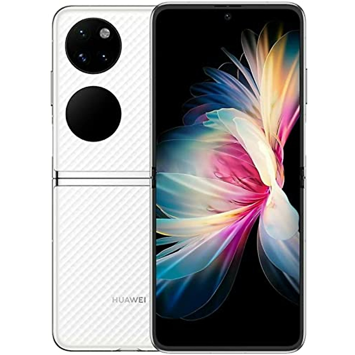 HUAWEI P50 Pocket 256GB 8GB RAM Factory Unlocked (GSM Only | No CDMA - not Compatible with Verizon/Sprint) | No Google Play Installed - White