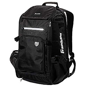 Franklin Sports Fastpitch Softball Bat Bag - USA Traveler Elite Bat Backpack - Girls + Women's Equipment Batpack - Fits Helmets, Cleats + (2) Bats - Black