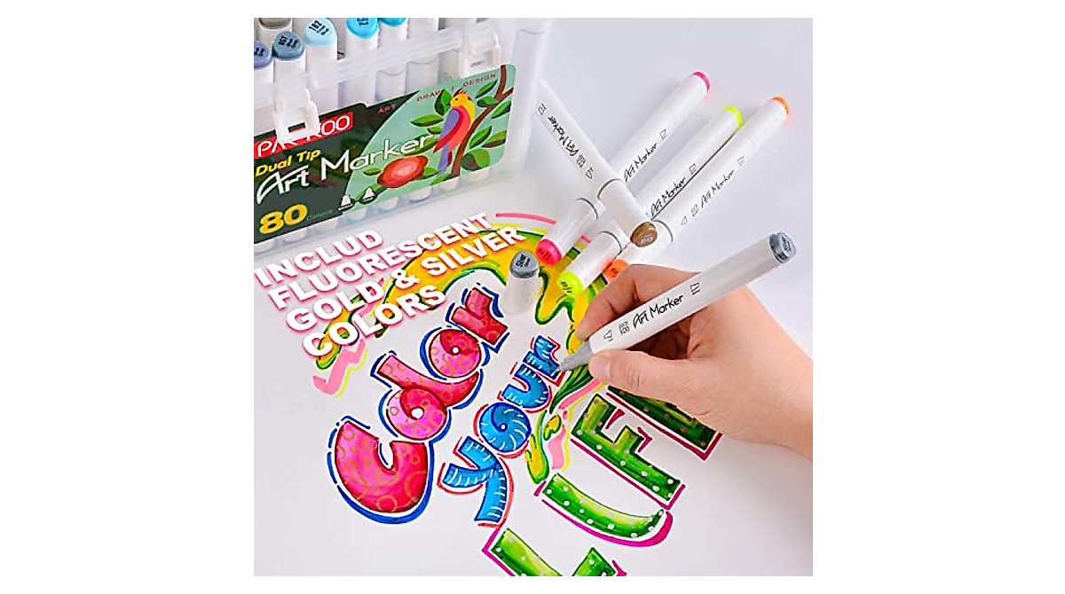 ParKoo Alcohol Markers Set - 80 Vibrant Colors