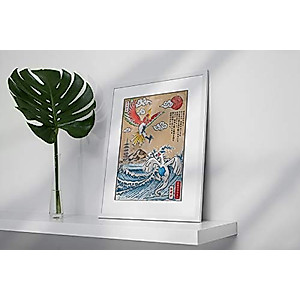 Leesilk Ho oh and Lugia legendary battle poster full size Frameless (24inchx36inch)