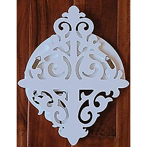 hadaaya White Wall Mounted Decorative Floating Shelves for Living Room Bedroom, Office, Home Decor