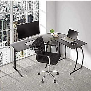 ZENY 58'' L-Shaped Gaming Desk Computer Corner Desk Reversible Table Home Office Desk PC Workstation Study Writing Desk Wood & Steel