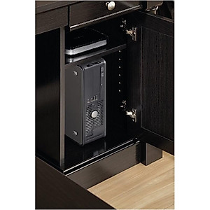 BOWERY HILL L-Shape Home Office Executive Desk with Large Drawers, Letter Size Hanging File Drawer and CPU Tower in Wind Oak Finish