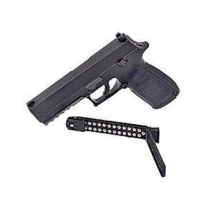 SIG Sauer P320 Airgun .177 Cal 30 Rd with CO2 12 Gram (15 Pack) and 500 Lead Pellets Bundle (Black)