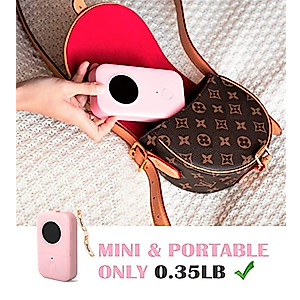 Phomemo Label Printer, D30 Mini Label Maker Machine with Tape, Phone Label Makers,Bluetooth Connection,Home Office School Organization,Gift for Men,Woman (USB Rechargeable)-Pink