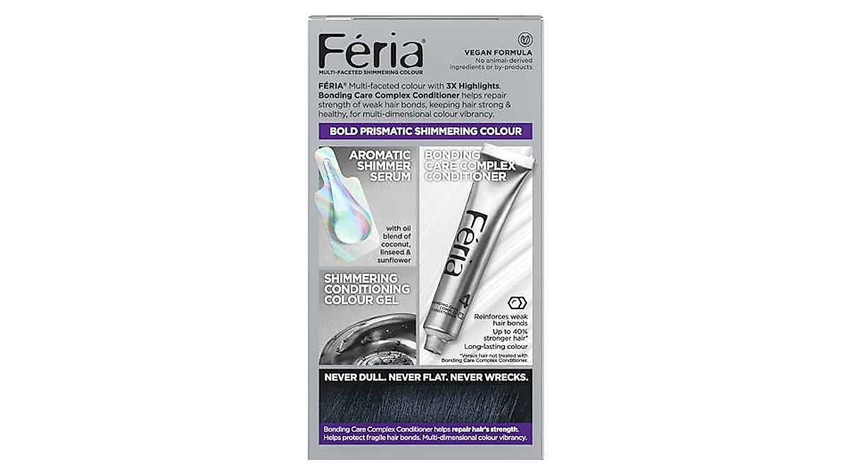 L'Oreal Paris Feria Hair Color 21 Starry Night - Bold Black Shade