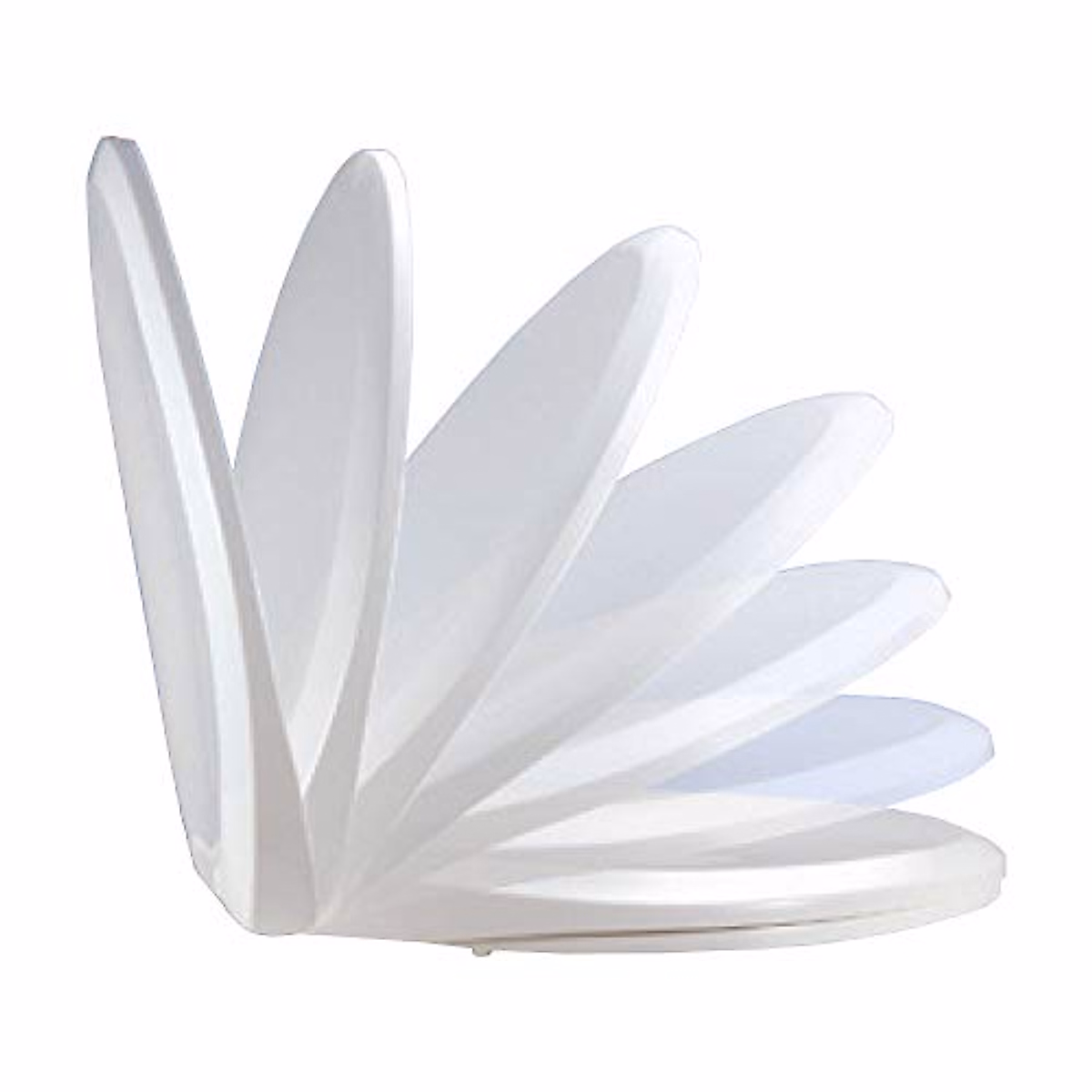 Bath Décor 2Q1R6-40 Deluxe Slow Close Plastic Toilet Seat with Vari-Adjust Lok-Down R'N'C Hinge and Quik-Lok Mounting Hardware, Round, Dresden Blue