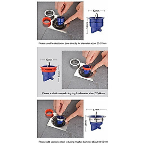 LzyxzQ Floor Drain,Floor Shower Drain Bathroom Silicone Drain Valve，Shower Bathtub Drain Stopper Floor Drain Kitchen Sink Drain Core Kitchen Accessories Floor Strainer, Blue