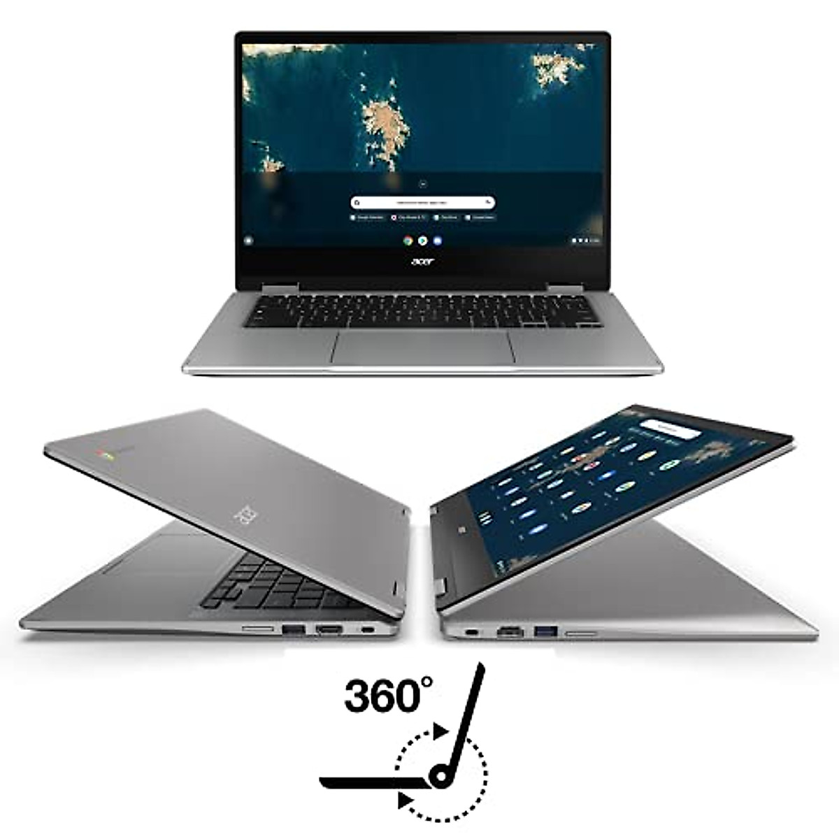Acer Chromebook Spin 314 Convertible Laptop | Intel Pentium Silver N6000 | 14" Full HD IPS Touch Display | 8GB LPDDR4X | 64GB eMMC | Intel Wi-Fi 6 AX201 | Backlit KB | Chrome OS | CP314-1HN-P138