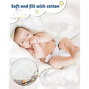 DF DUALFERV Nursing Baby Pillow Support Breastfeeding Pillow Infant Removable Cover Feeding Baby Pillow Washable Soft Snug Cotton Fits on Comfortable