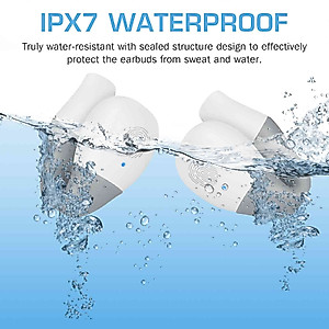 UrbanX UX3 True Wireless Earbuds Bluetooth Headphones Touch Control with Charging Case Stereo Earphones in-Ear Built-in Mic Headset Premium Deep Bass for Samsung Galaxy J8 - Blue