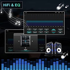 2022 Android 11 Rotating Touch Screen Car Stereo with Apple Carplay Android Auto, 10" Car Radio with Hi-Fi FM/RDS GPS WiFi Double Din Head Unit Support Bluetooth AHD Backup Camera(2+32)