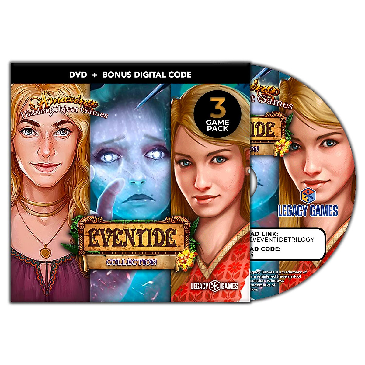 Legacy Games Amazing Hidden Object Games for PC: Eventide Trilogy (3 Game Pack) - PC DVD with Digital Download Codes