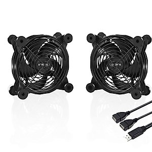 novonest 120mm Fan,USB Powered Fans Quiet computer cooling 5v Fan,Black,for PC/Xbox/Playstation/TV Box etc.,U1203