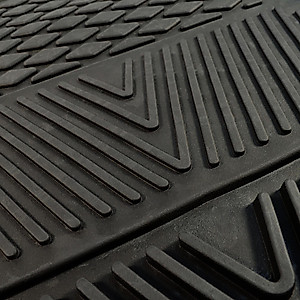 FANMATS 11044 U.S. Air Force 2-Piece Heavy Duty Vinyl Car Mat Set, Front Row Floor Mats, All Weather Protection, Universal Fit, Deep Resevoir Design