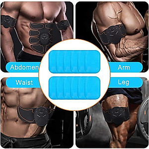 WEISIPU 50Pcs Abs Trainer Gel Pads for Abs Stimulator Trainer Replacement Gel Sheet for EMS AB Stimulator Gel Pads