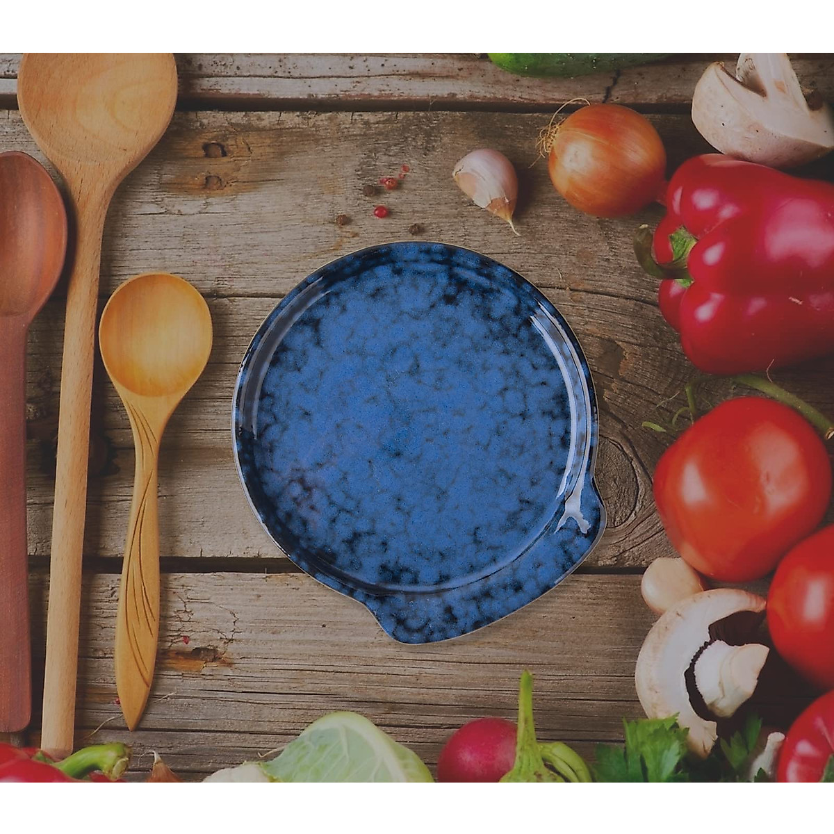 Ceramic Spoon Rest For Stove Top Blue Spoon Rest For Kitchen Counter Blue Kitchen Spoon Rest Spoonrest Cooking Spoon Holder