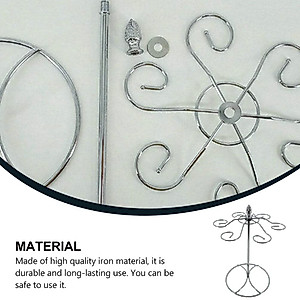 Cabilock Wine Glass Holder Table Top Wine Glass Rack Freestanding Countertop Stemware Storage Rack with 6 Hooks Wine Glass Stand Racks Holder Kitchen Glasses Accessories for Home Bar