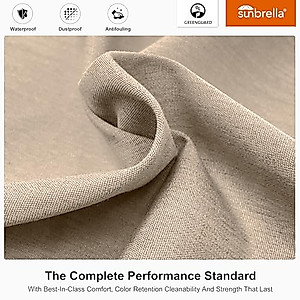 PURPLE LEAF 11 Feet Double Top Deluxe Wood Pattern Round Patio Umbrella Offset Hanging Umbrella Cantilever Umbrella Outdoor Market Umbrella Garden Umbrella, Heather Beige