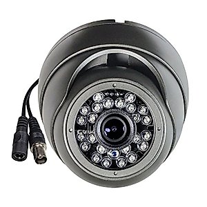 Sinis Security 5MP 4MP TVI Analog Security Dome Camera, 3.6mm Lens, 80Ft Night Vision, Outdoor Weatherproof, Grey Full Metal Housing, Default TVI 4MP 30fps