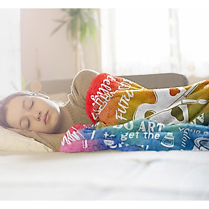 Muxuten Gifts for Artists - Artist Gifts Blanket 60"X50" - Art Teacher Gifts - Gifts for Artists Women - Art Gifts for Girls - Gifts for Painters - Drawing Gift, Birthday Gift for Art Lovers Teen Kids