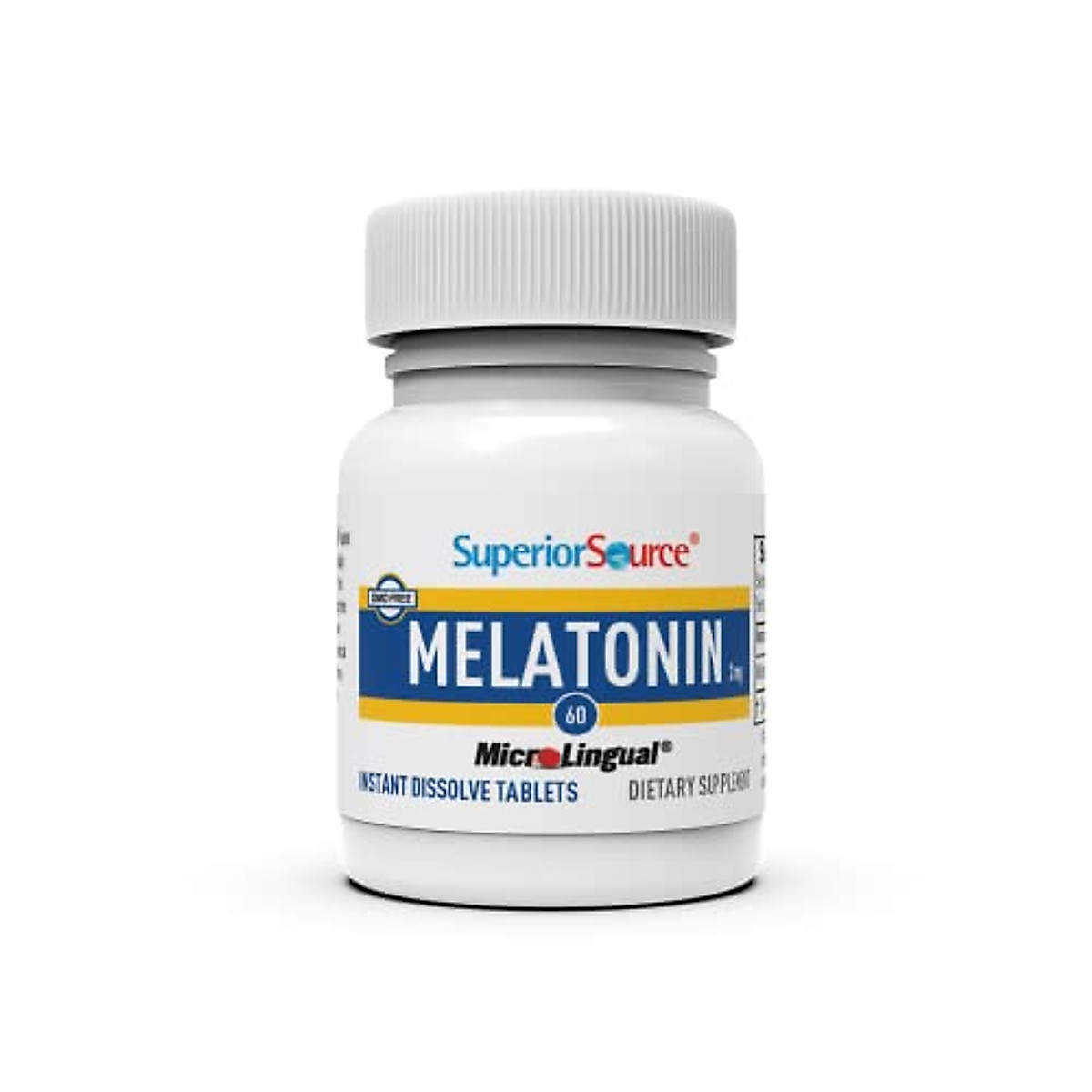 Superior Source Melatonin 3 mg, Quick Dissolve MicroLingual Tablets, 60 Ct, with Chamomile, Natural Sleep Support, Melatonin, for Adults, Non-GMO